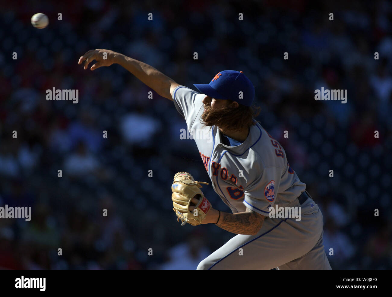 New York Mets pitcher Robert Gsellman pitches against the Washington ...