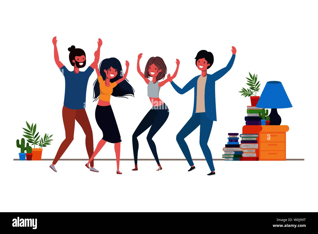 People dance in rhythm Cut Out Stock Images & Pictures - Alamy