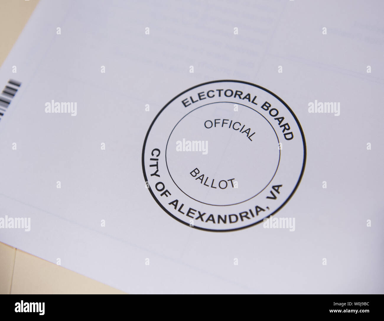 A general election ballot is photographed in Alexandria, VA, November 8 ...