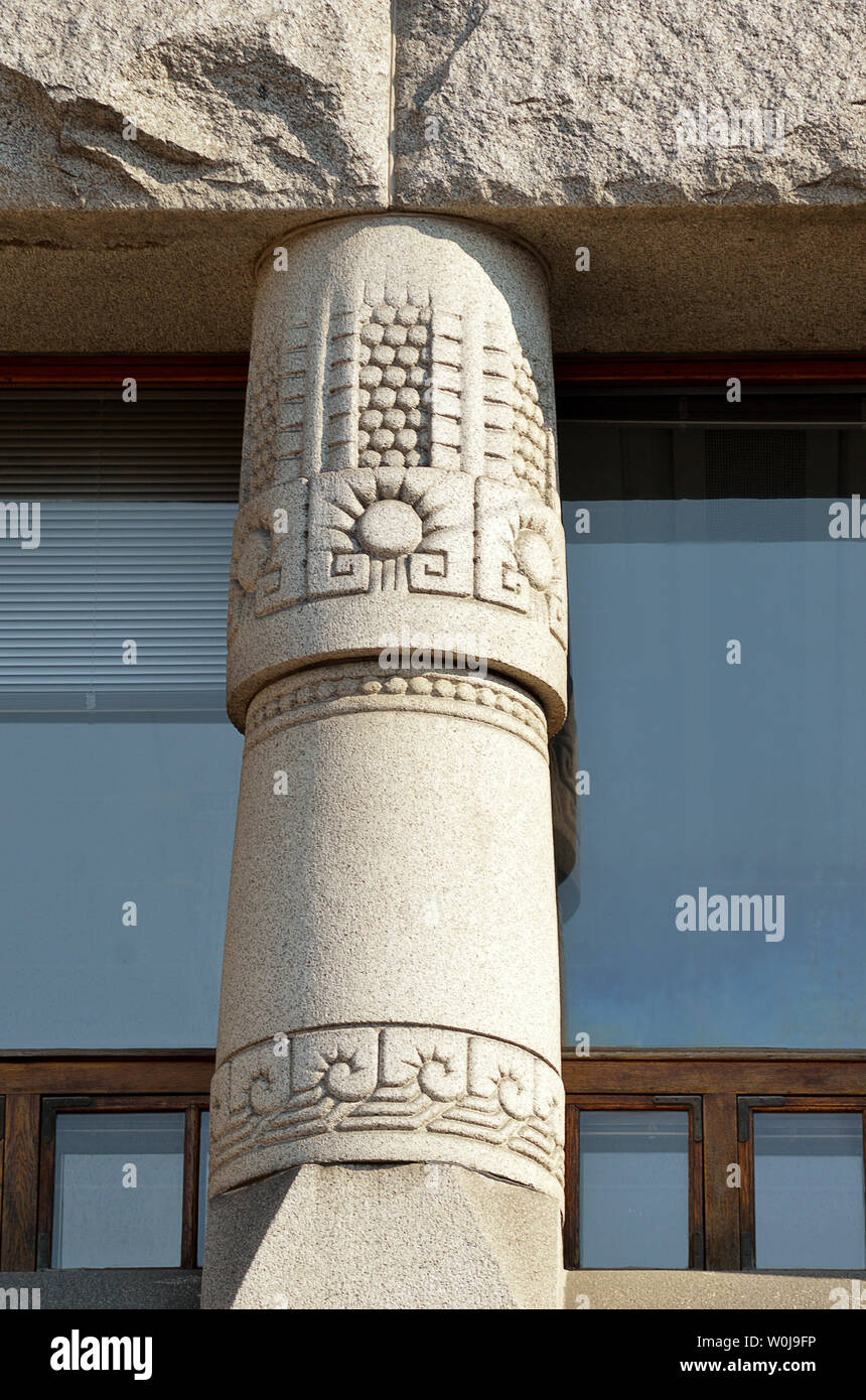 Detail from a stone art nouveau building designed by Lars Sonck for the ...