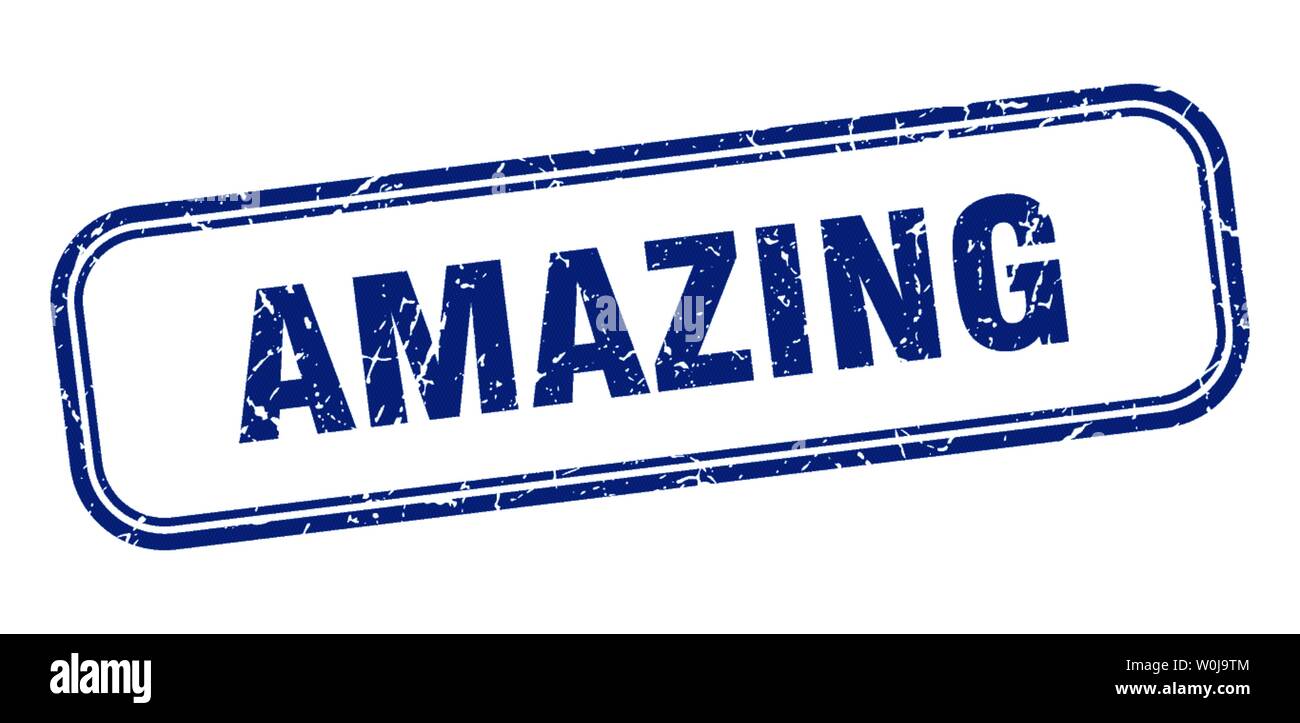 amazing stamp. amazing square grunge sign. amazing Stock Vector Image ...