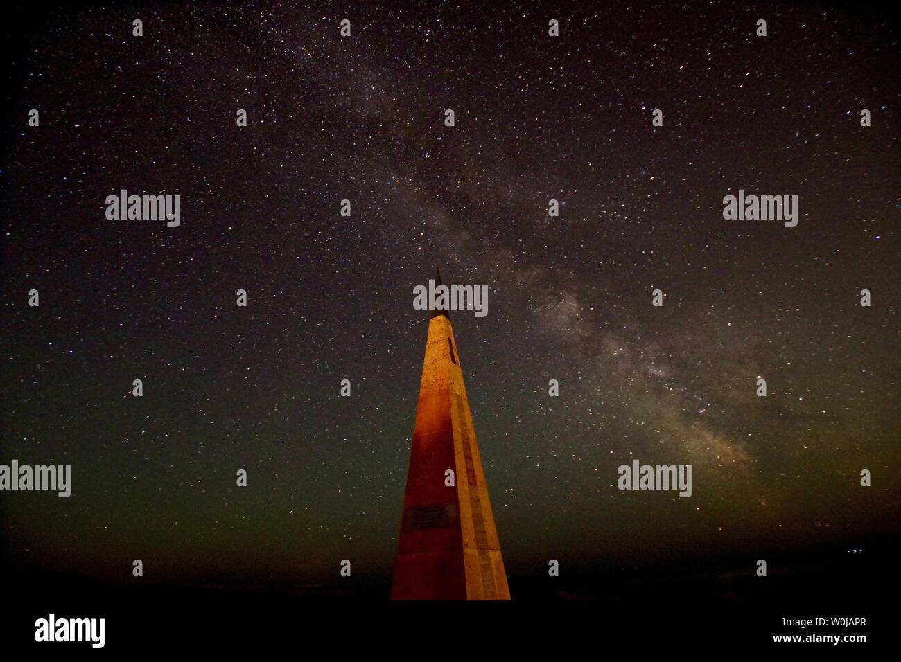 Geoneedle at Orcombe Point beneath the Milky Way Galaxy of a Summer ...