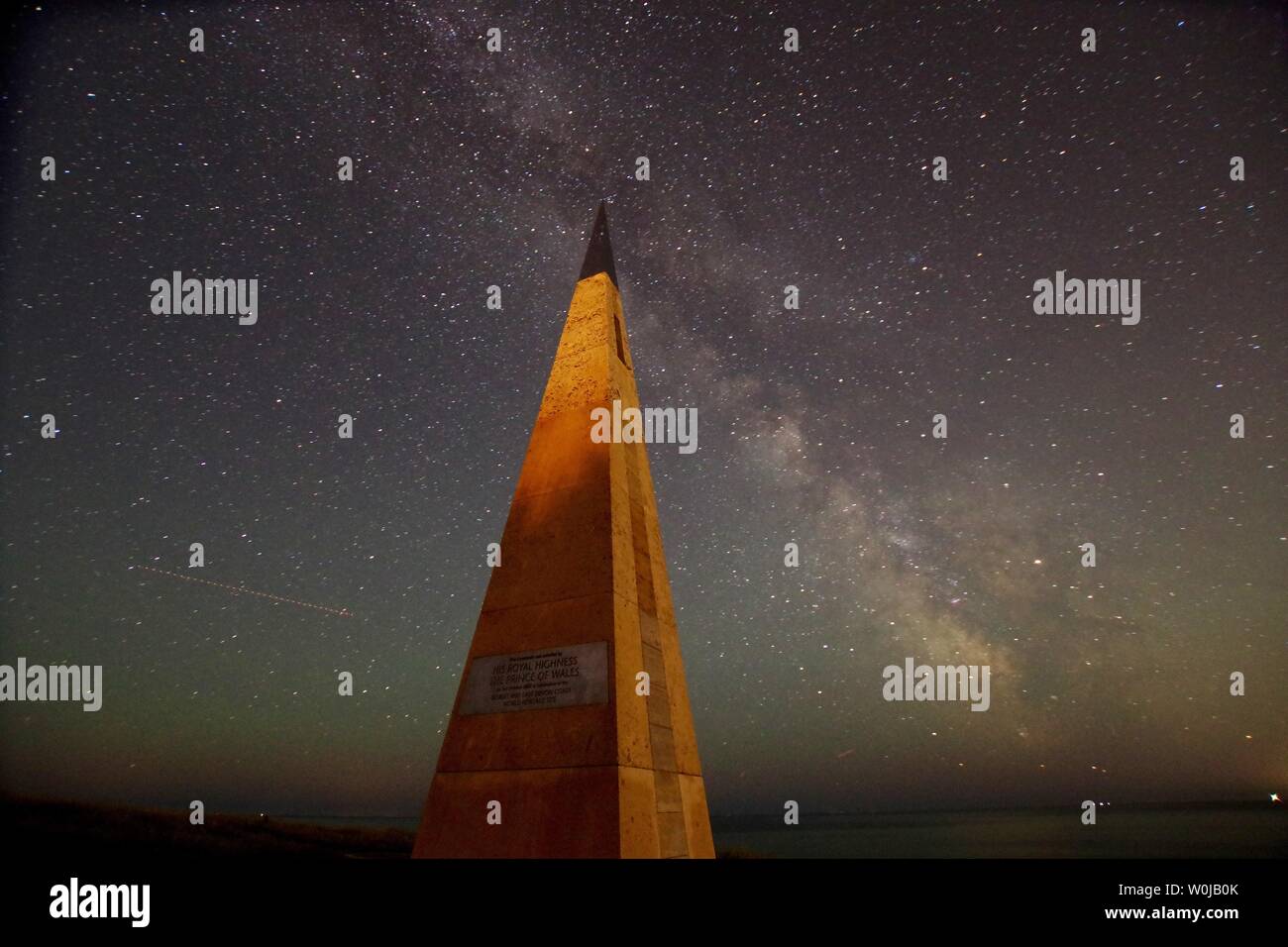 Geoneedle at Orcombe Point beneath the Milky Way Galaxy of a Summer ...
