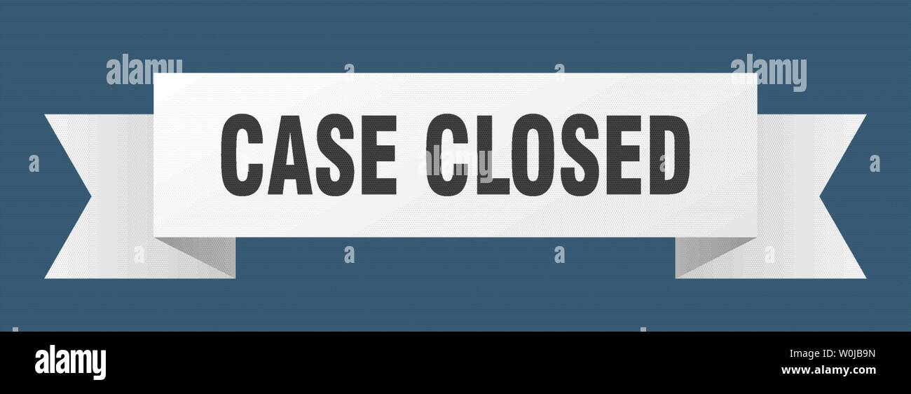 case closed ribbon. case closed isolated sign. case closed banner Stock ...