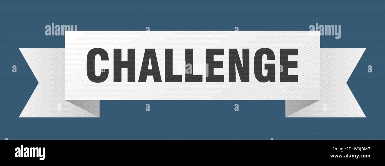 challenge ribbon. challenge isolated sign. challenge banner Stock ...