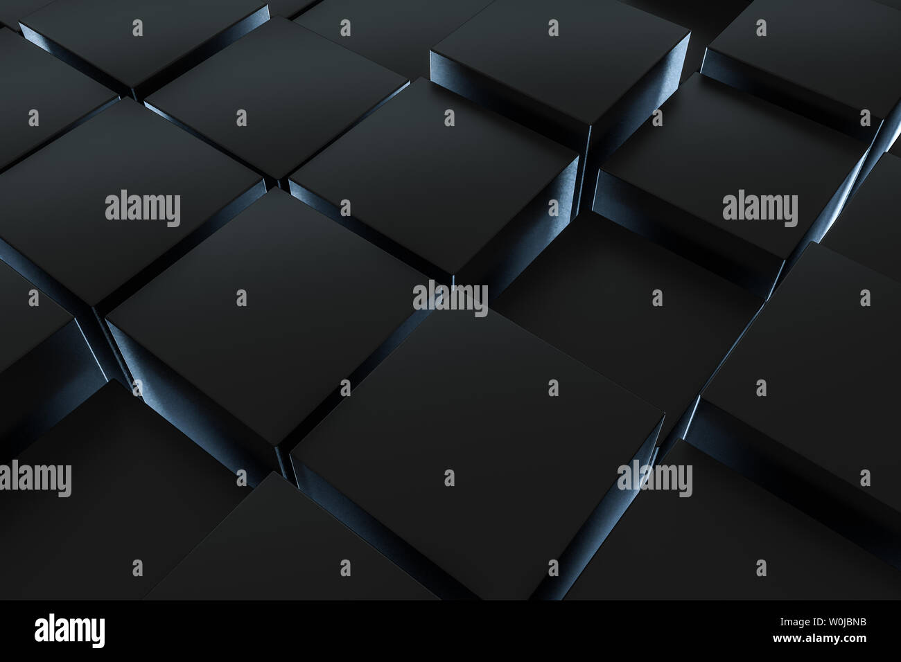 3D rendering dark squares glow effects Stock Photo - Alamy