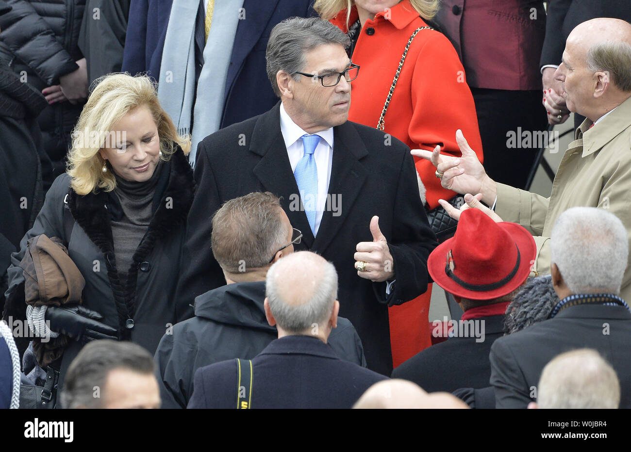 Energy Secretary designate Rick Perry and wife Anita arrive for the ...