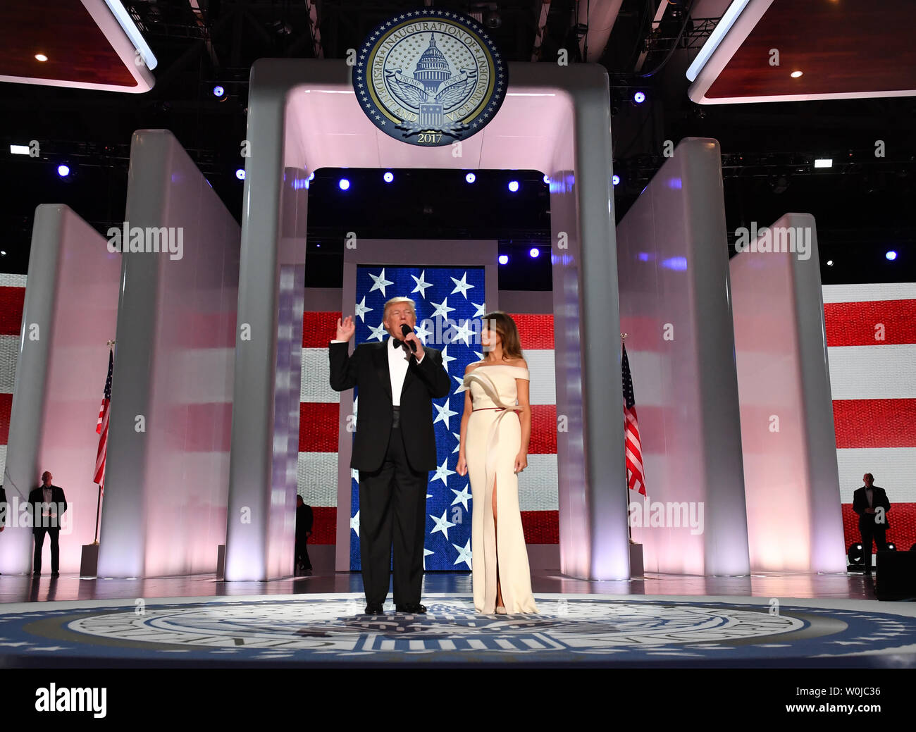 President Donald Trump and First Lady Melanie Trump attend the Freedom ...