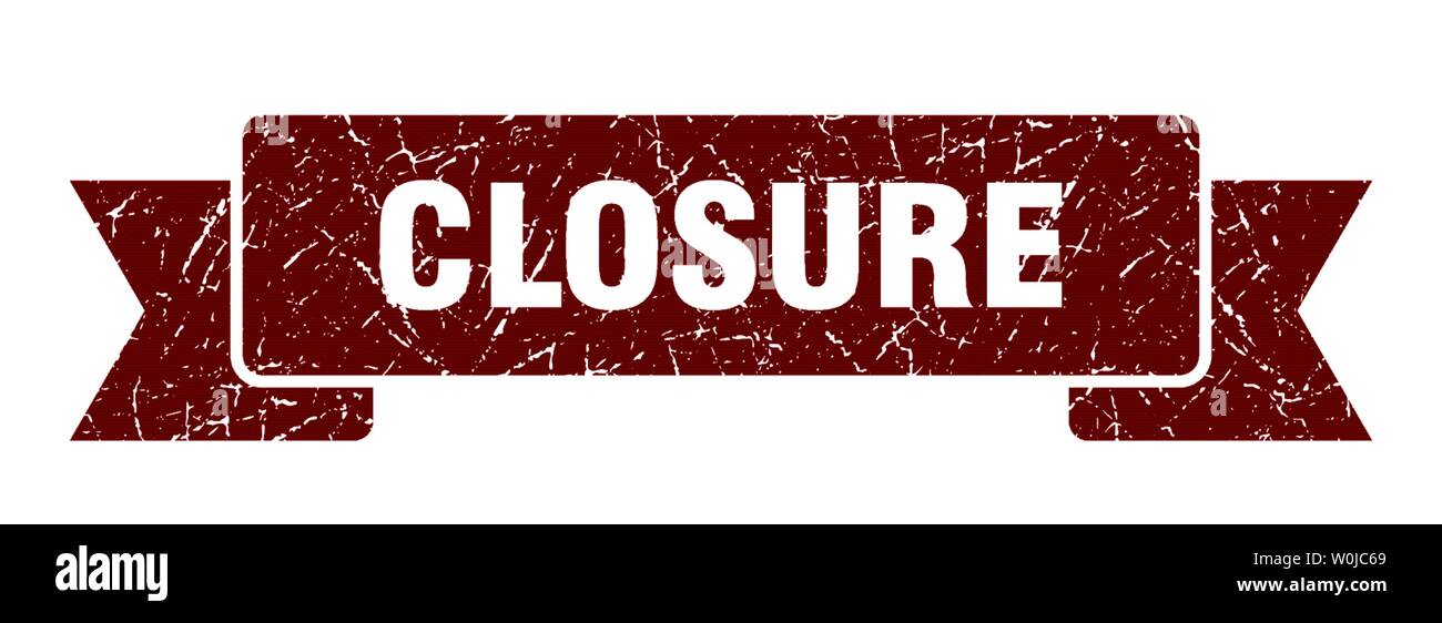 closure grunge ribbon. closure sign. closure banner Stock Vector Image ...