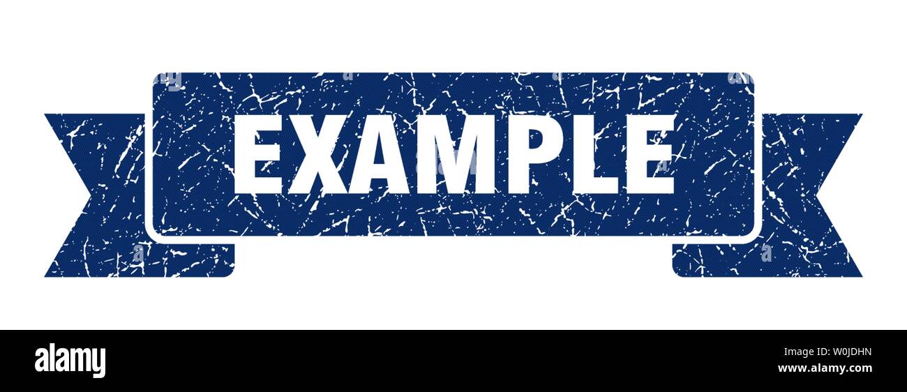 example grunge ribbon. example sign. example banner Stock Vector Image ...