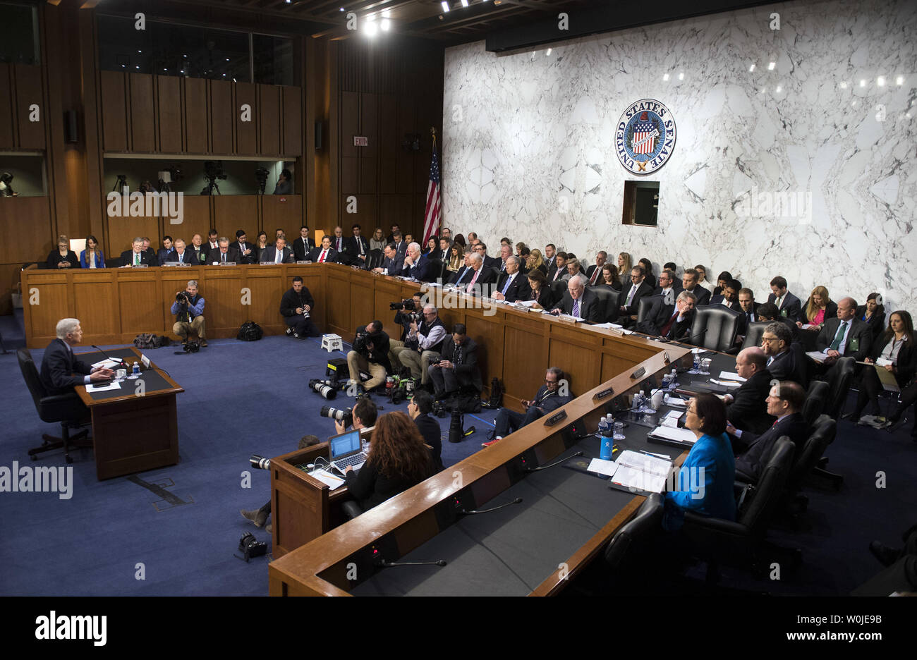 Supreme Court Justice nominee Neil Gorsuch testifies during his ...