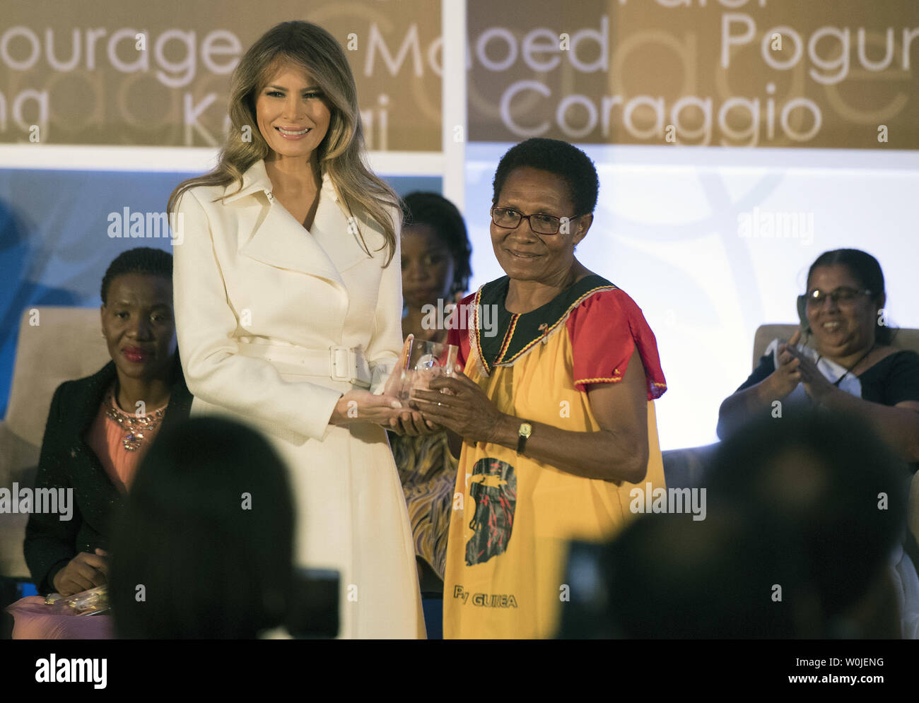 First Lady Melania Trump presents the 2017 Secretary of State's ...