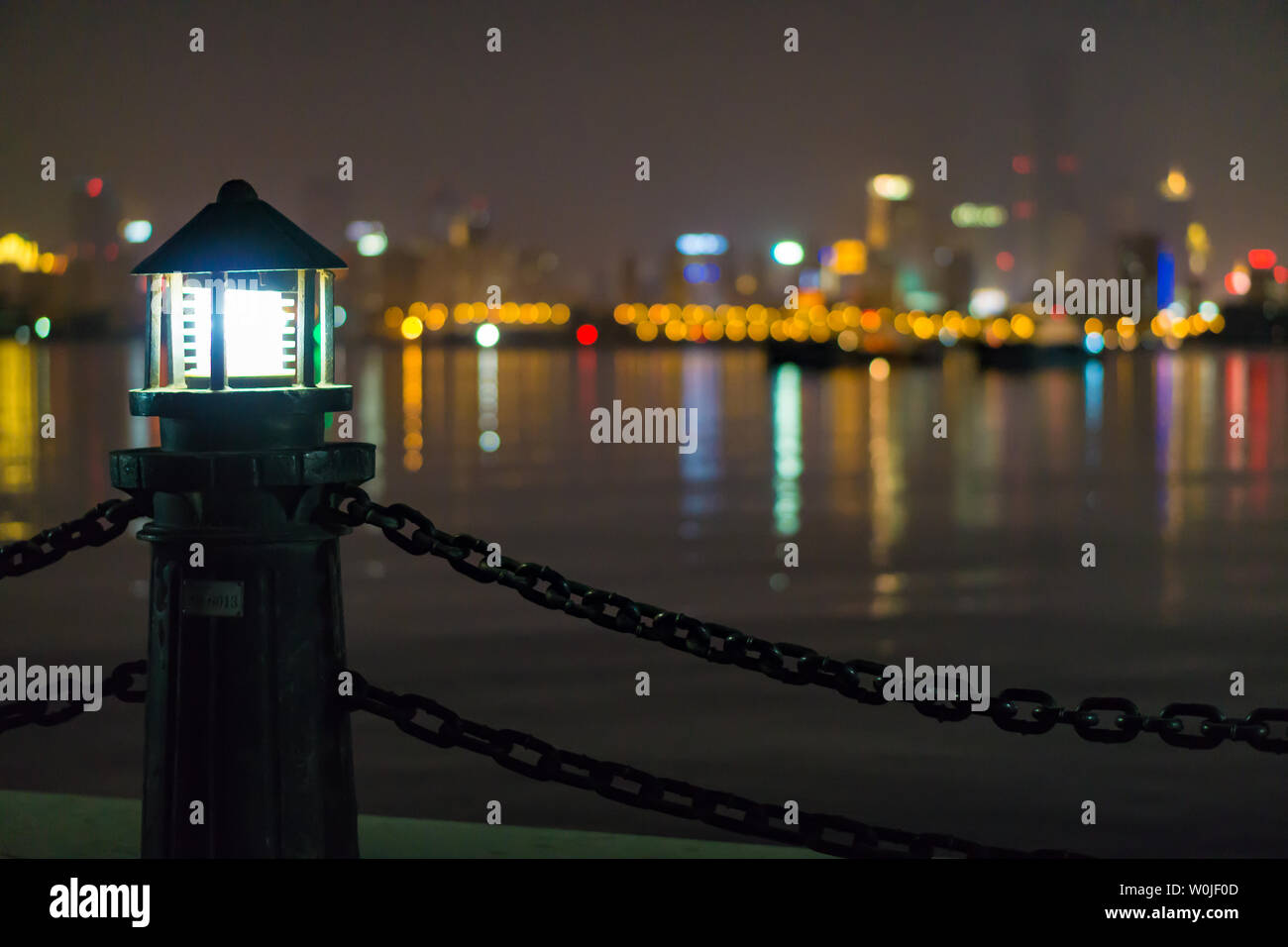 Night view of Dalian city architecture Stock Photo - Alamy