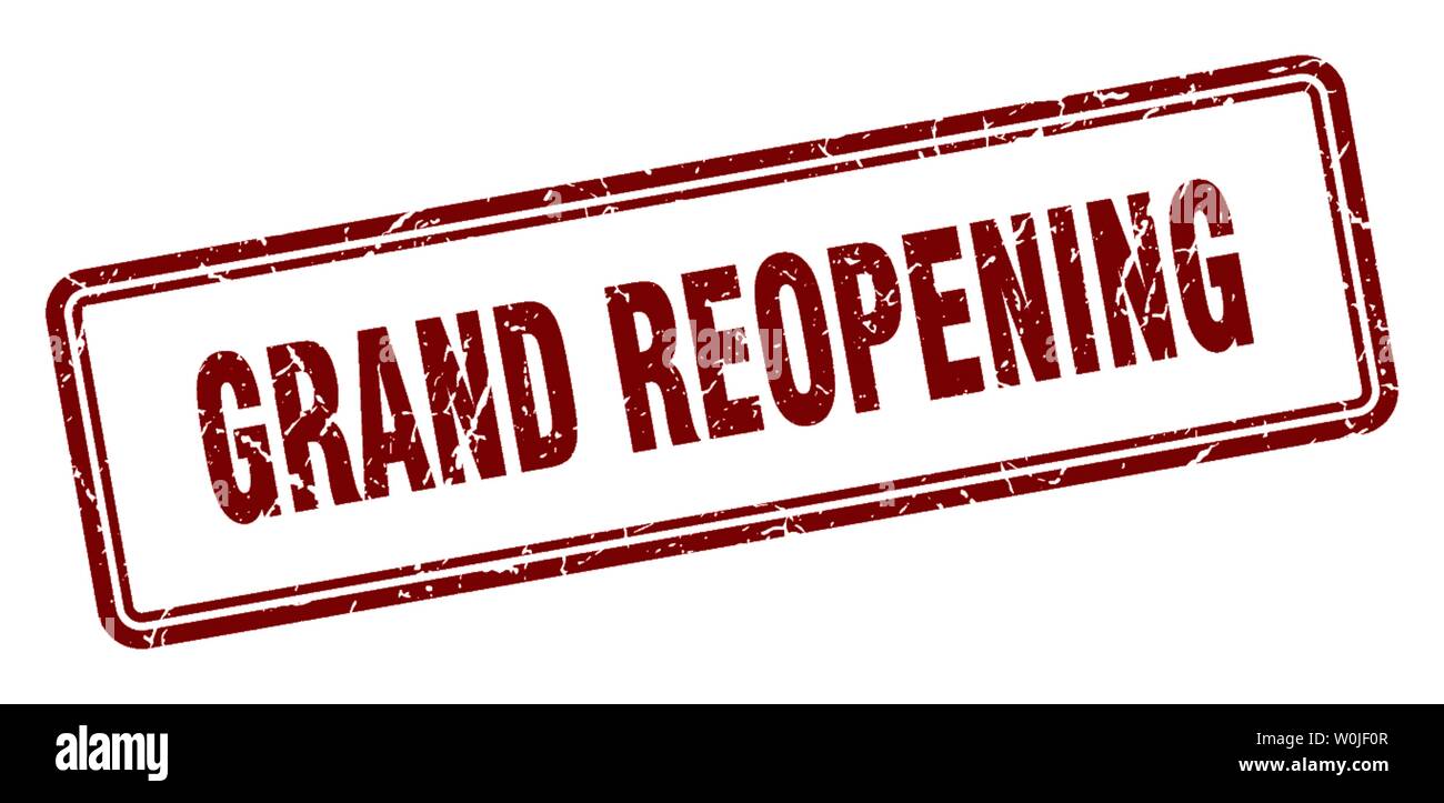 Grand reopening stamp sign Cut Out Stock Images & Pictures - Alamy