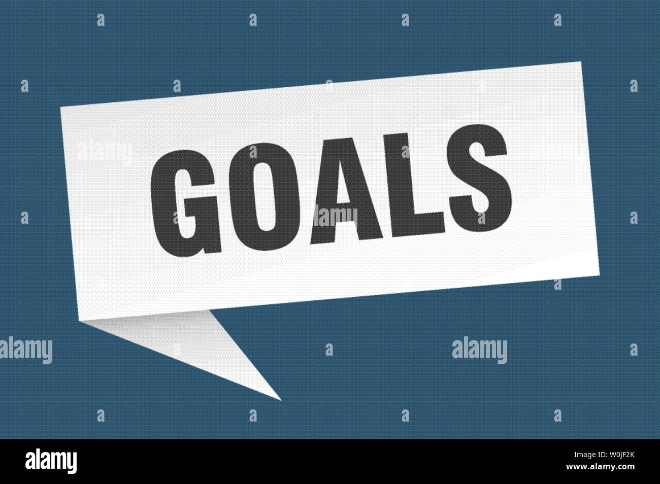 goals speech bubble. goals sign. goals banner Stock Vector Image & Art ...