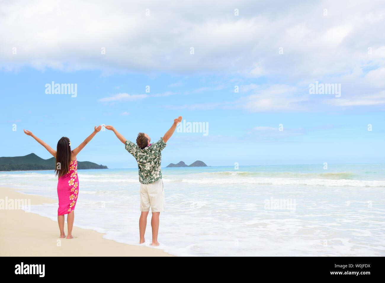 Happy young man wearing aloha shirt hi-res stock photography and images ...