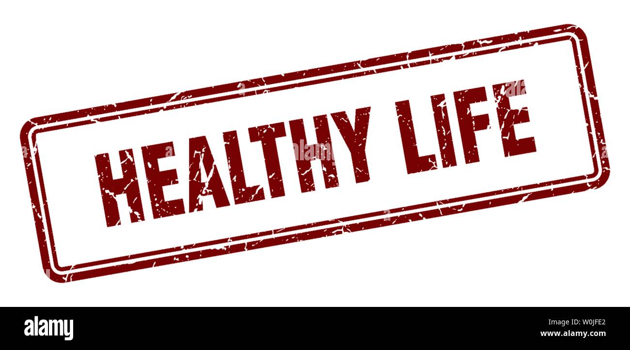 healthy life stamp. healthy life square grunge sign. healthy life Stock ...