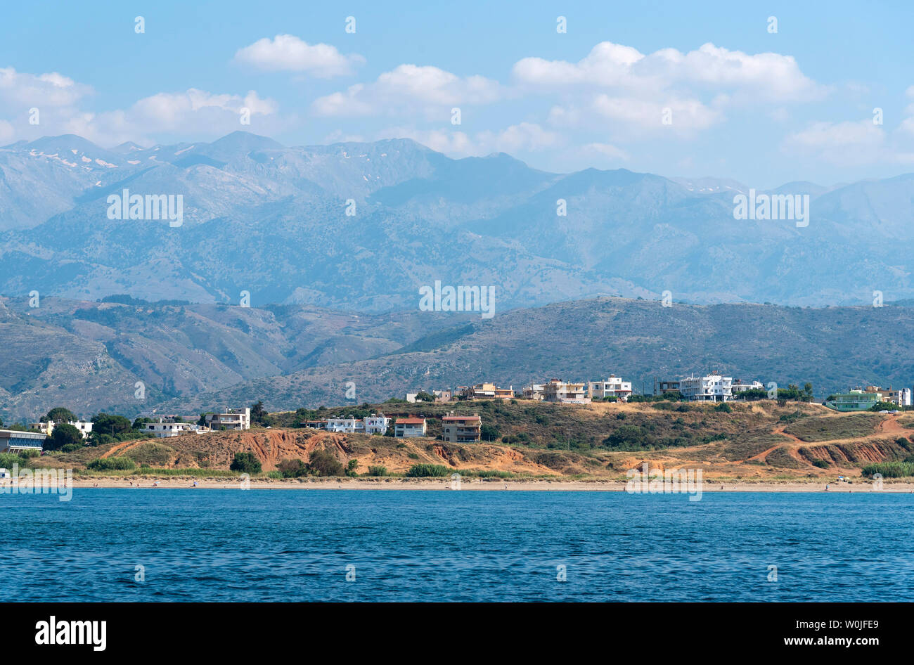 Chania, Crete, Greece. June 2019. The coastal landscape of Chania ...