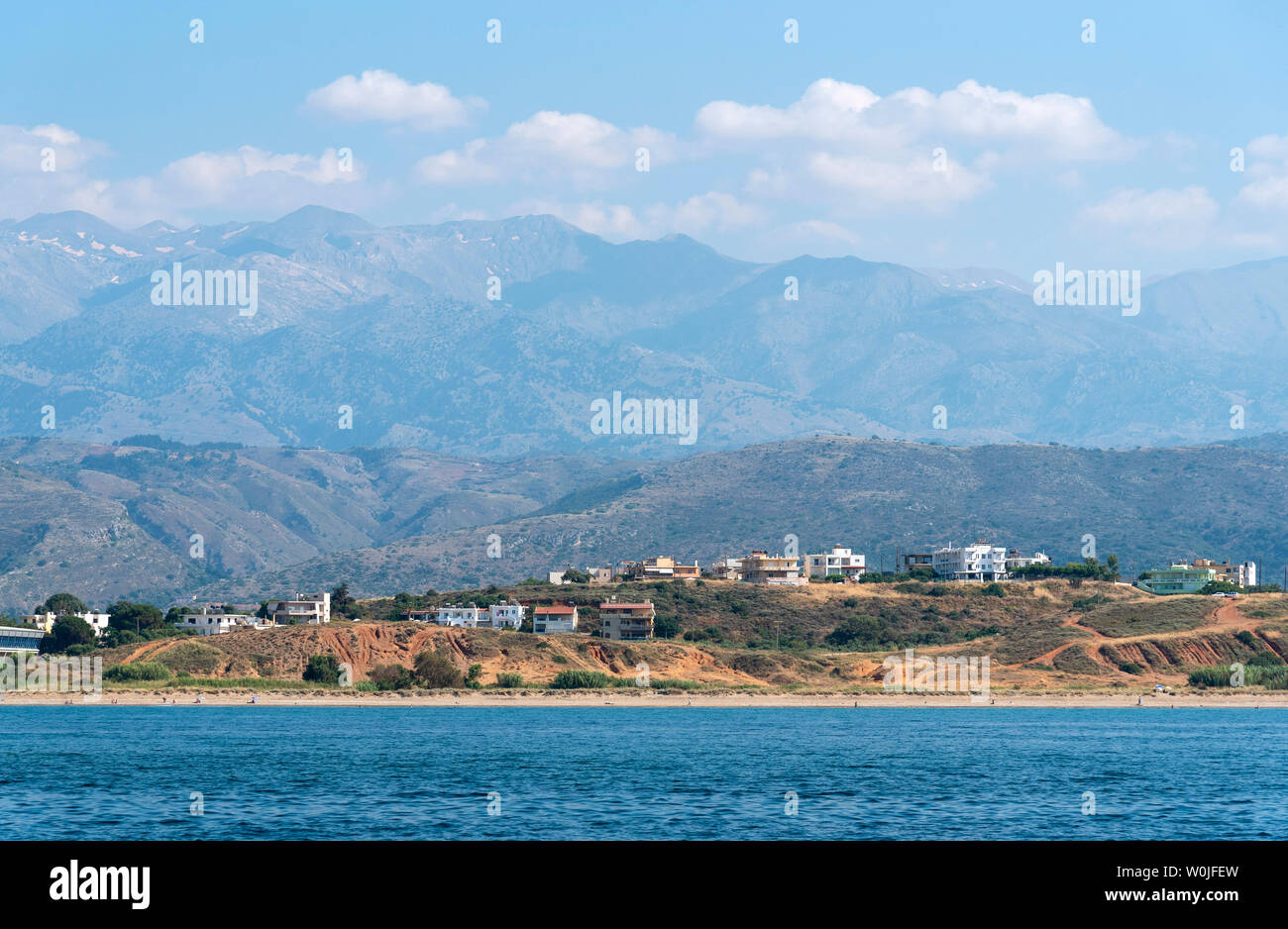 Chania, Crete, Greece. June 2019. The coastal landscape of Chania ...