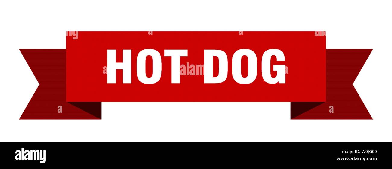 hot dog ribbon. hot dog isolated sign. hot dog banner Stock Vector ...