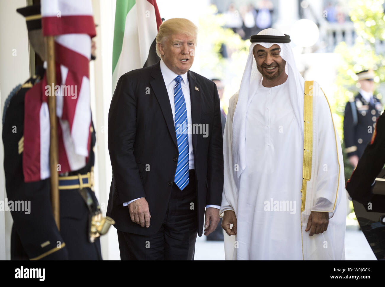 President Donald Trump greets Mohammed bin Zayed Al Nahyan, Crown ...