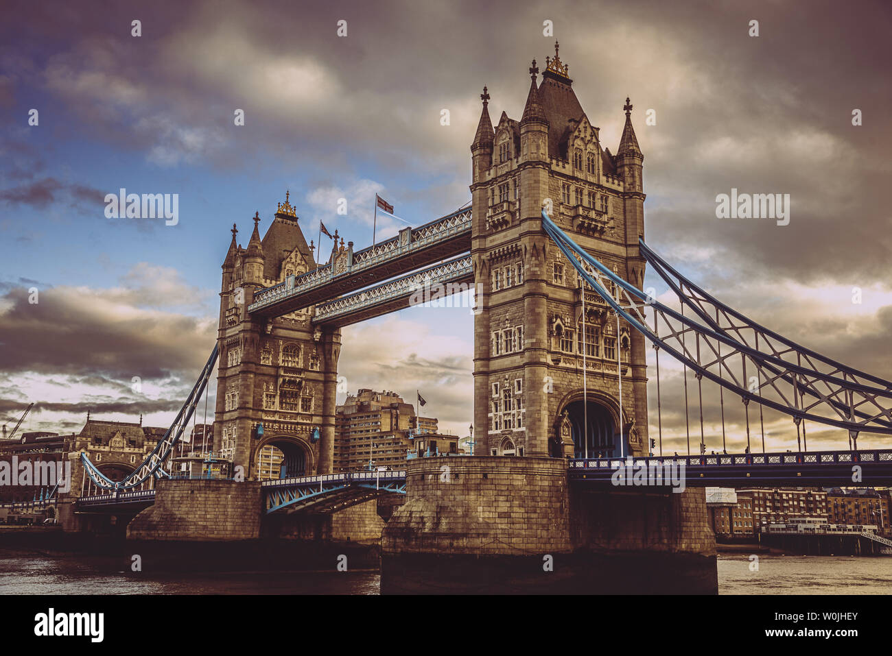 LONDON, ENGLAND, DECEMBER 10th, 2018: Tower Bridge in London, the UK ...