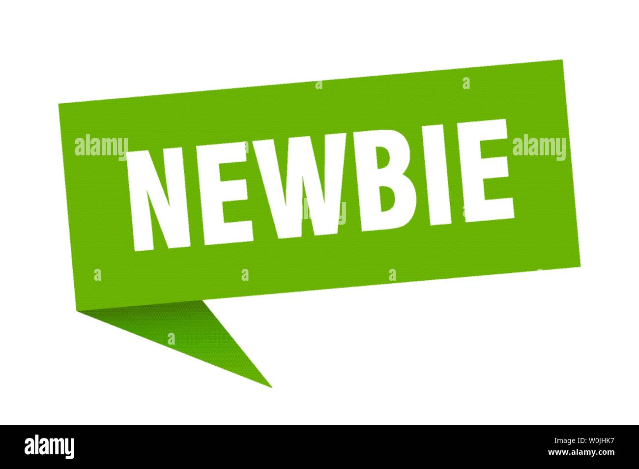newbie speech bubble. newbie sign. newbie banner Stock Vector Image ...