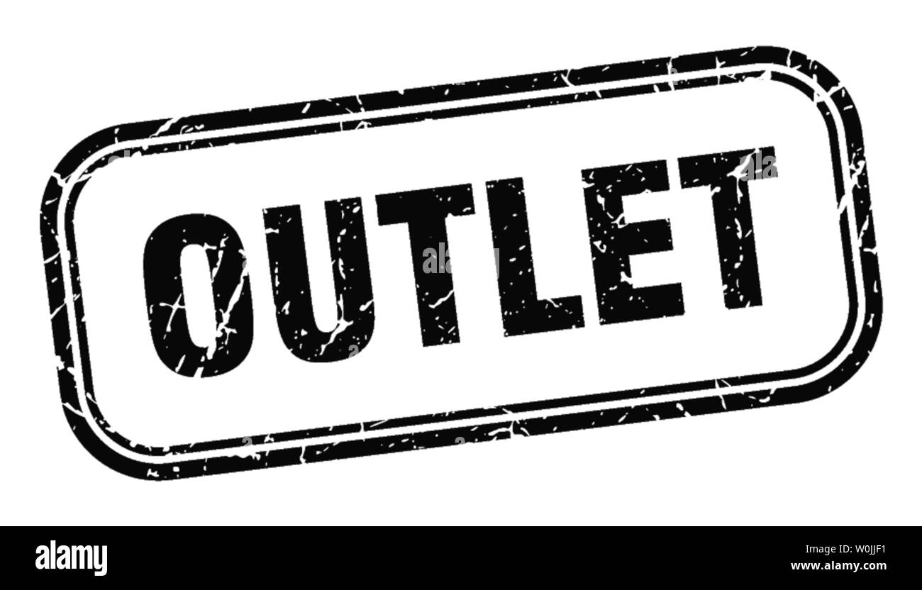 outlet stamp. outlet square grunge sign. outlet Stock Vector Image ...