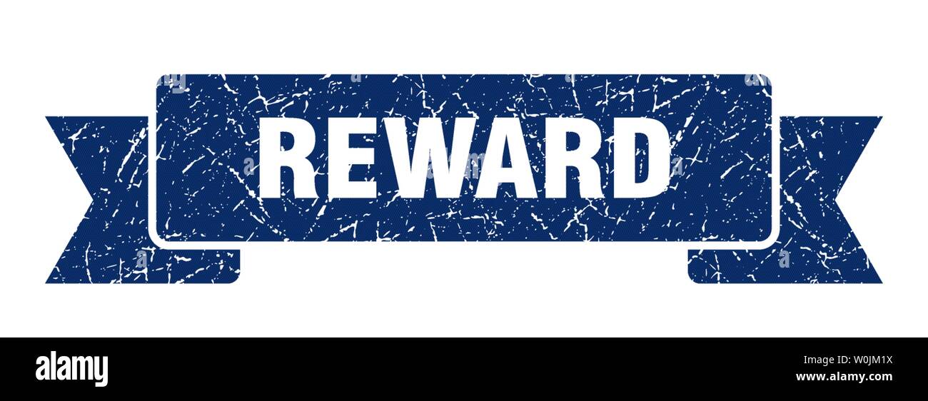 reward grunge ribbon. reward sign. reward banner Stock Vector Image ...