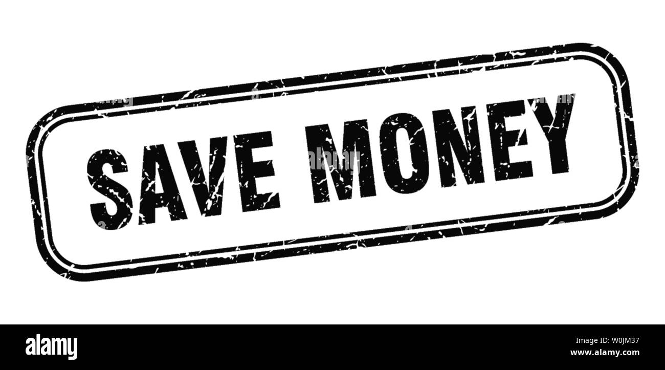Save money sign stamp Black and White Stock Photos & Images - Alamy