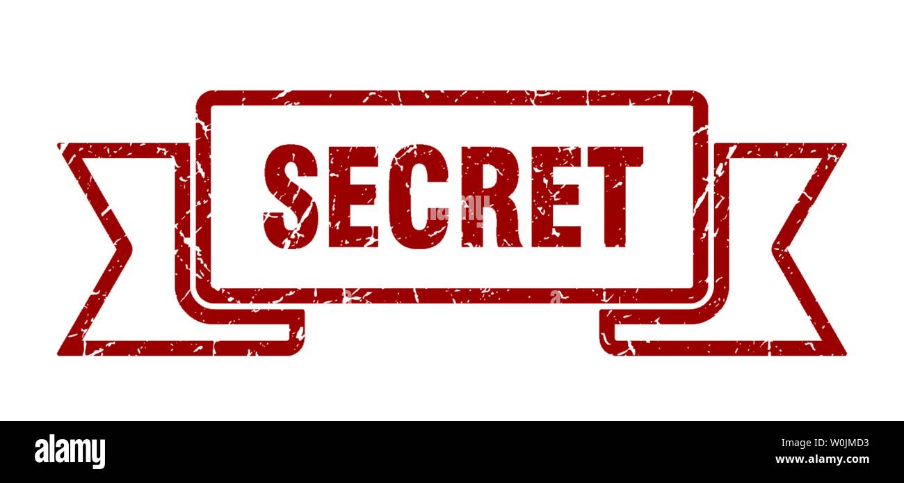 secret grunge ribbon. secret sign. secret banner Stock Vector Image ...