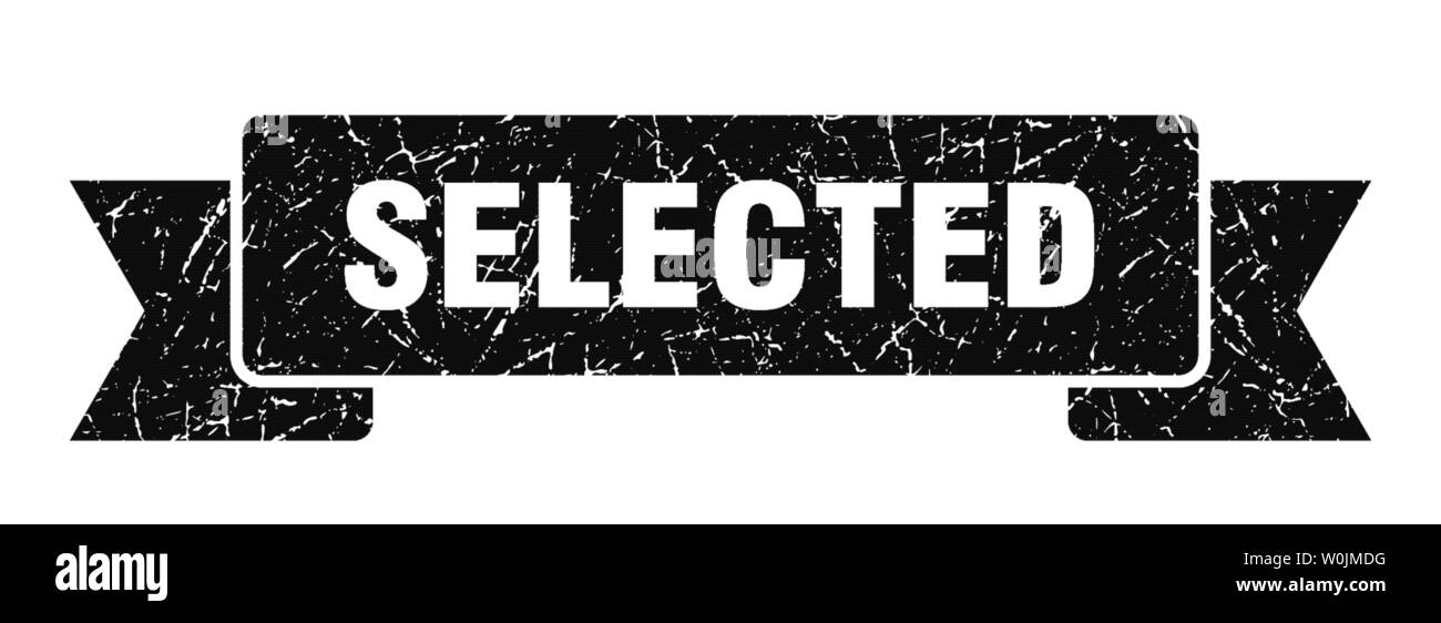 selected grunge ribbon. selected sign. selected banner Stock Vector ...