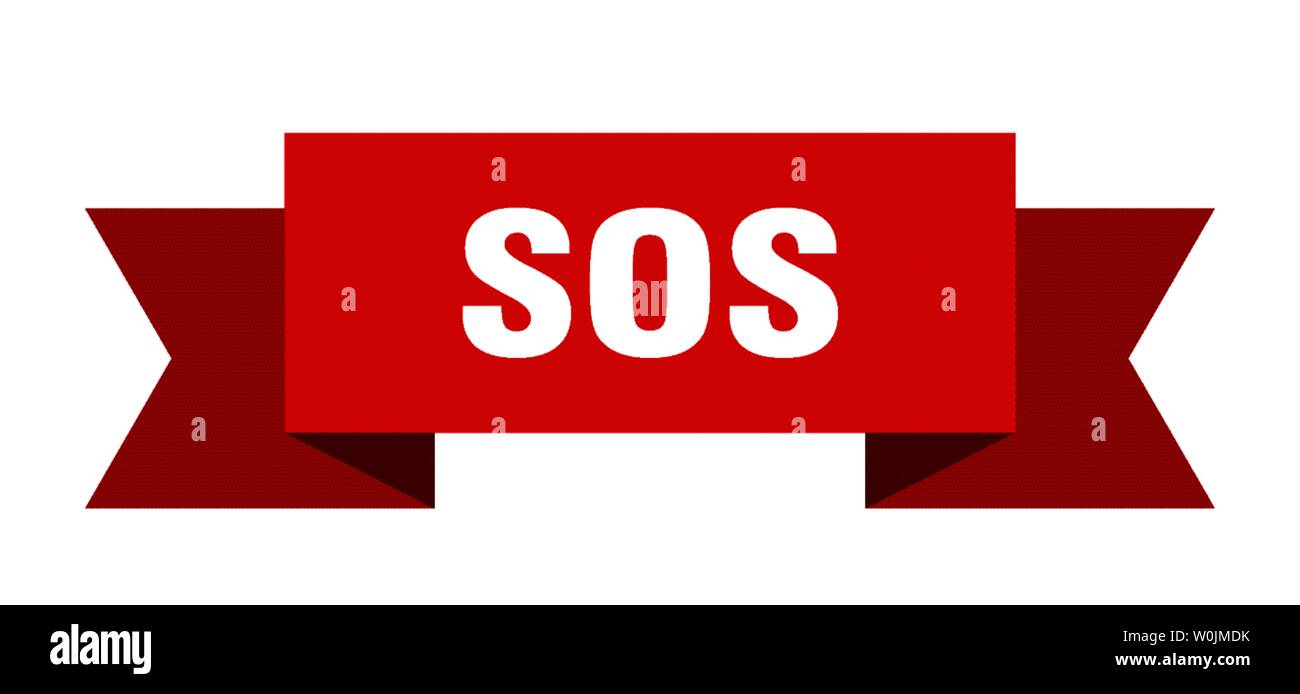 sos ribbon. sos isolated sign. sos banner Stock Vector Image & Art - Alamy