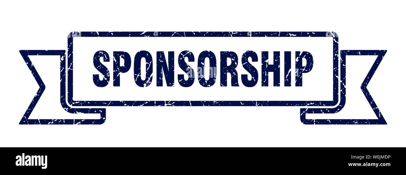 sponsorship grunge ribbon. sponsorship sign. sponsorship banner Stock ...