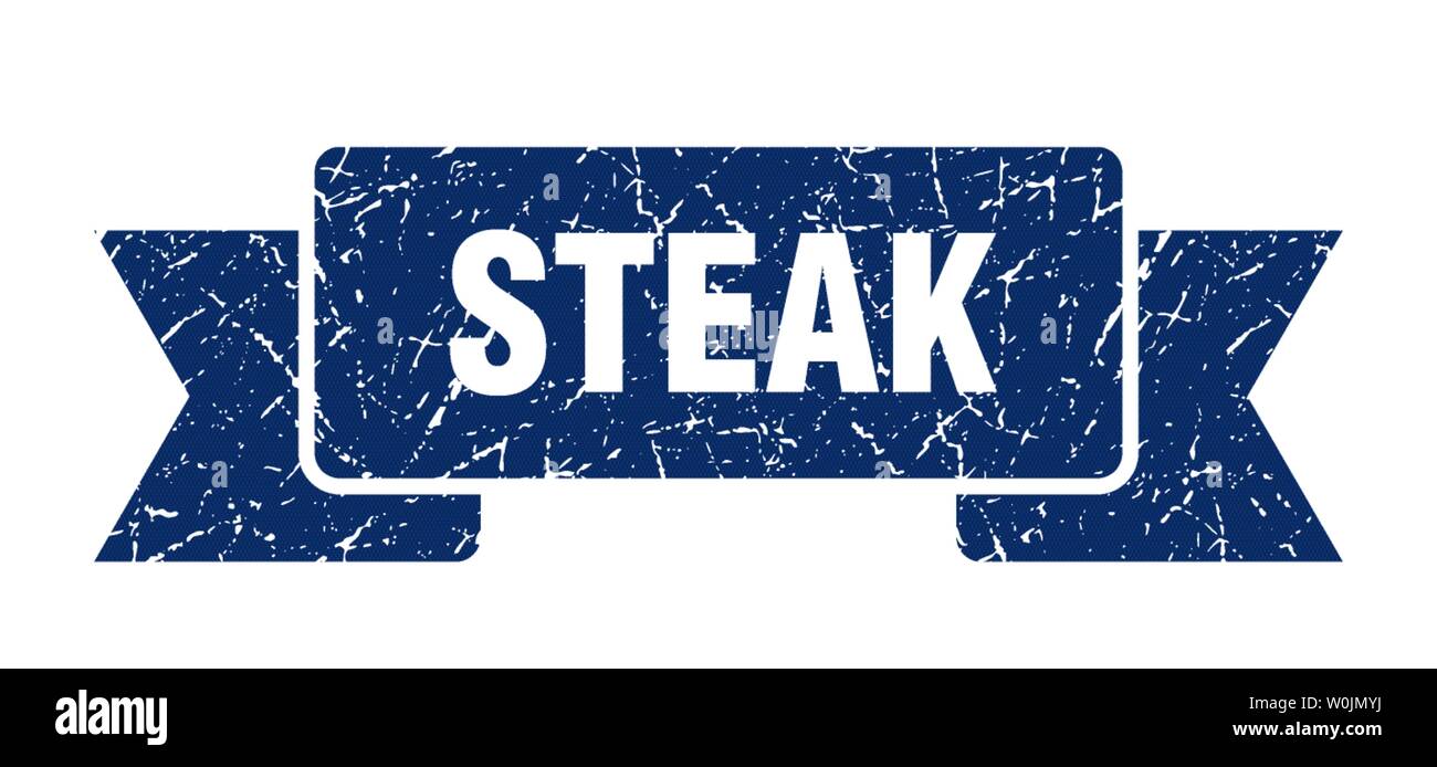 steak grunge ribbon. steak sign. steak banner Stock Vector Image & Art ...