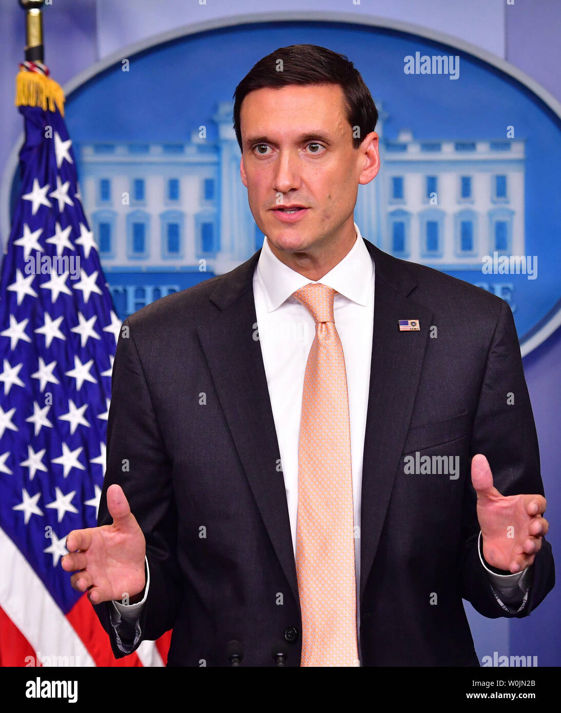 Tom Bossert, White House Homeland Security Advisor, speaks on the ...