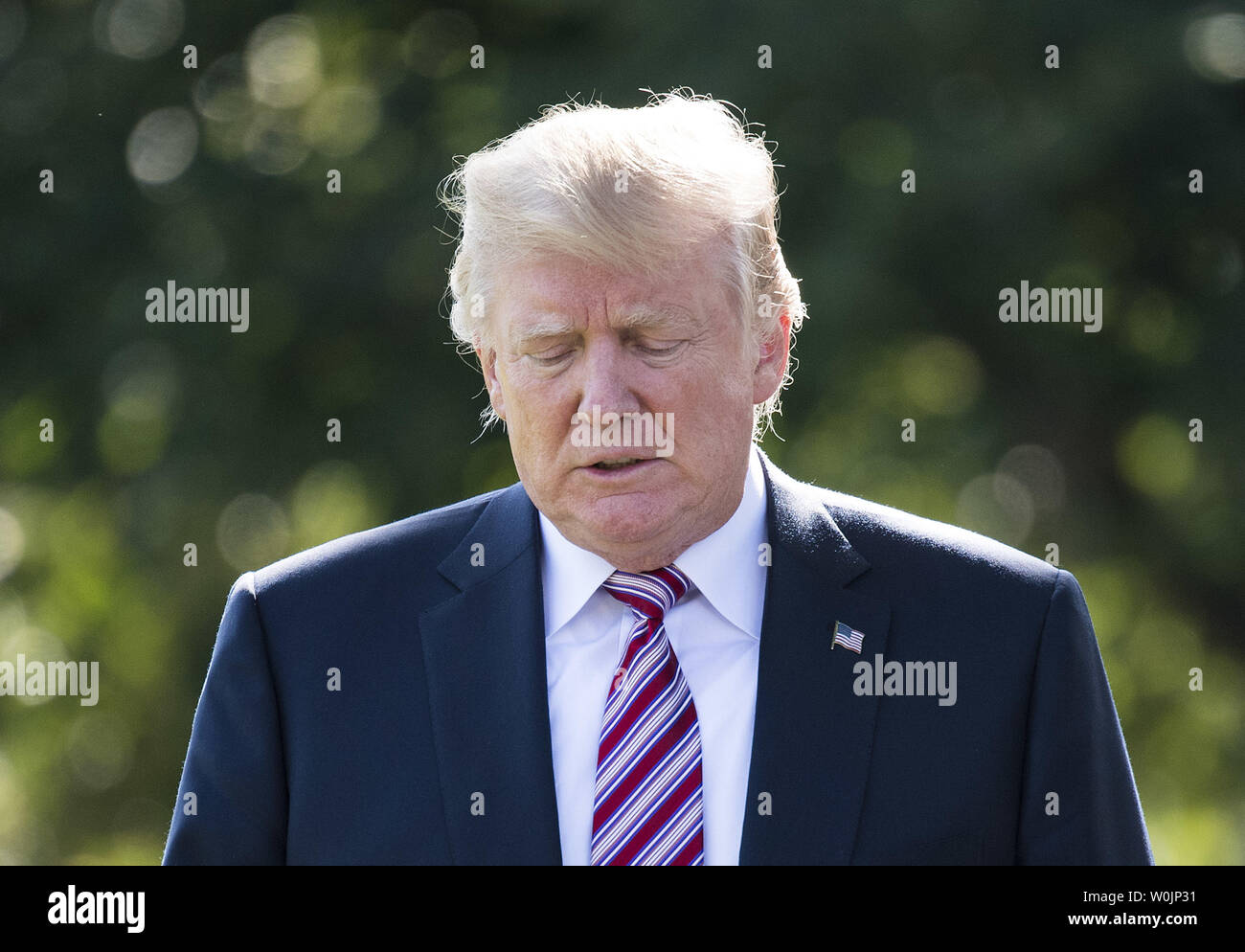 President Donald Trump departs the White House for a weekend trip to ...