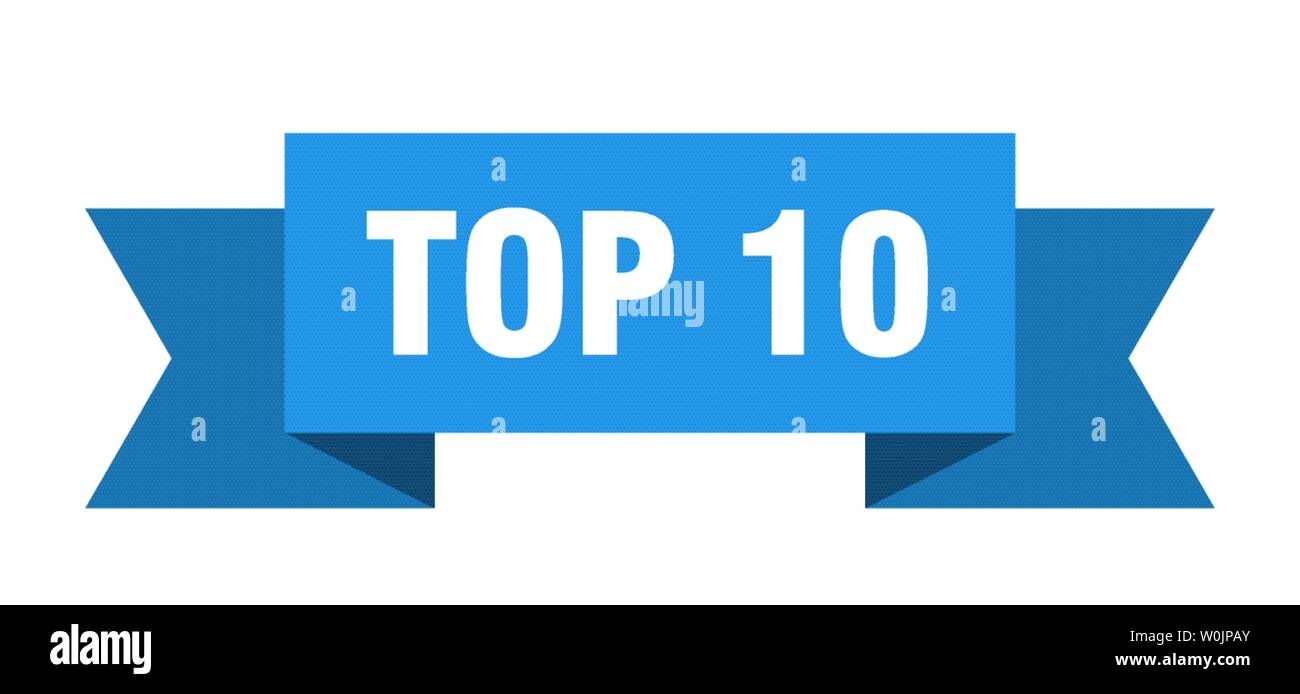 top 10 ribbon. top 10 isolated sign. top 10 banner Stock Vector Image ...
