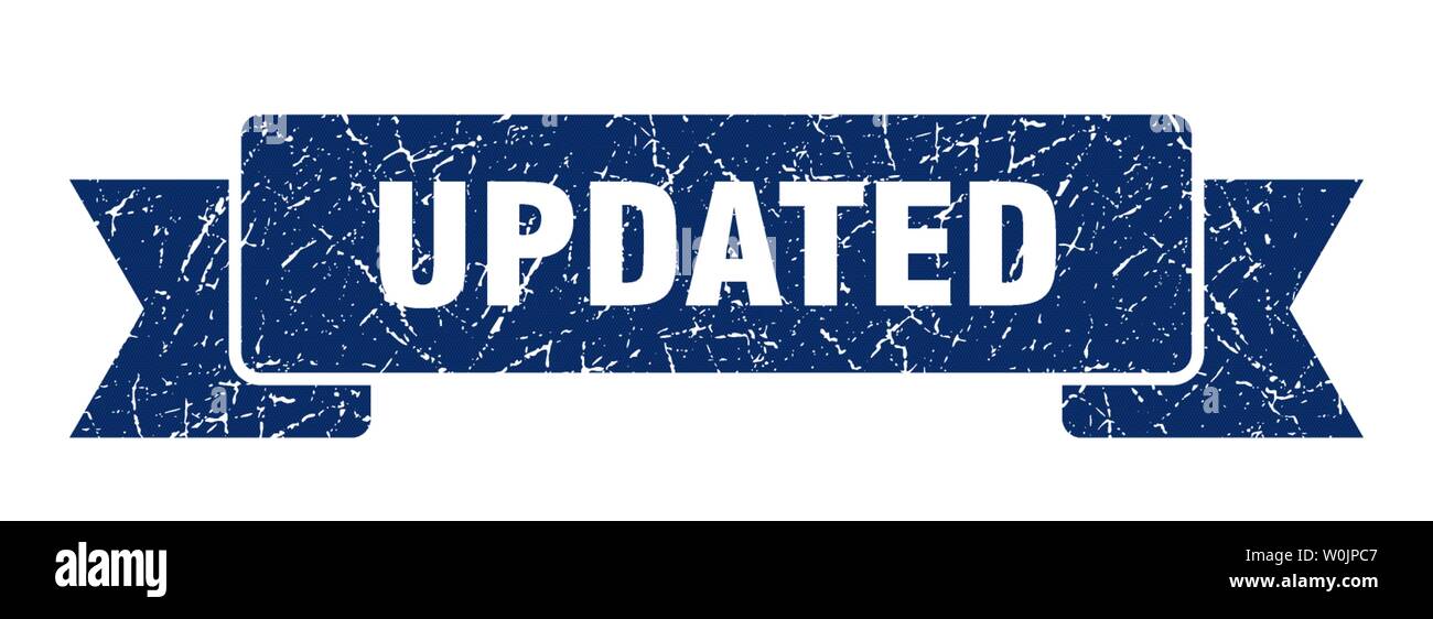 updated grunge ribbon. updated sign. updated banner Stock Vector Image ...