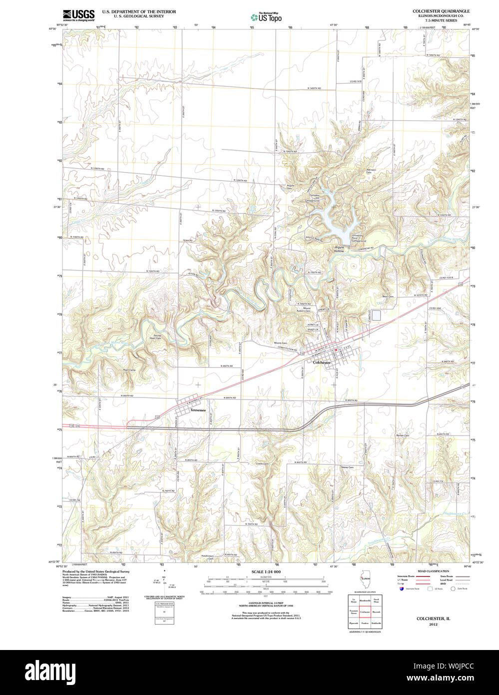 Colchester illinois map Cut Out Stock Images & Pictures - Alamy