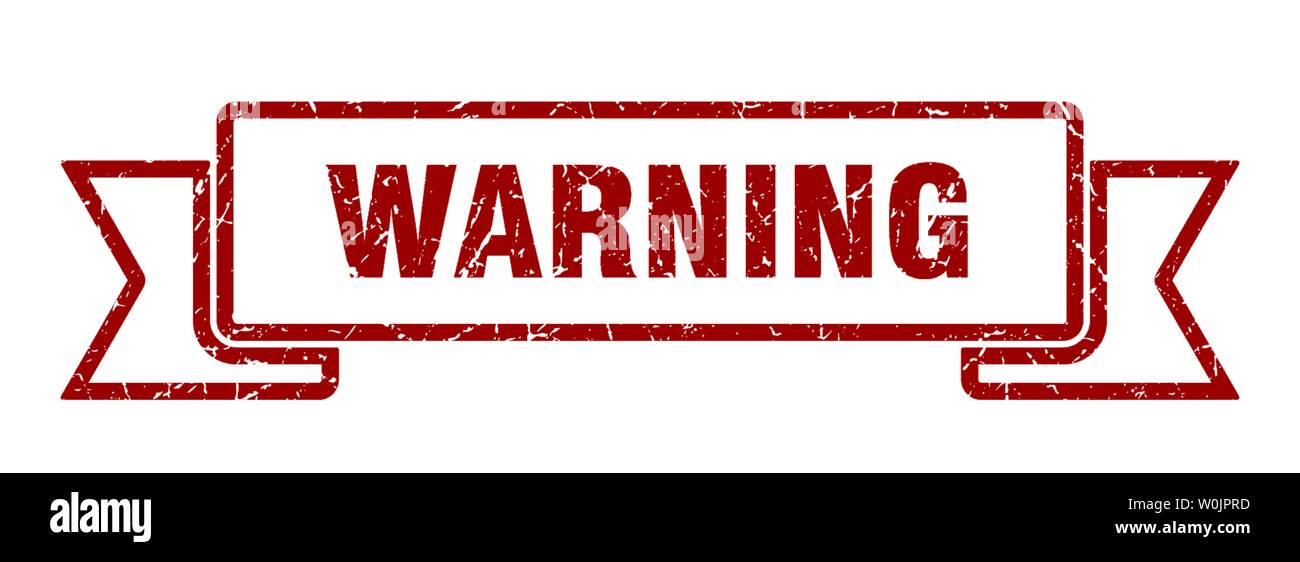 warning grunge ribbon. warning sign. warning banner Stock Vector Image ...