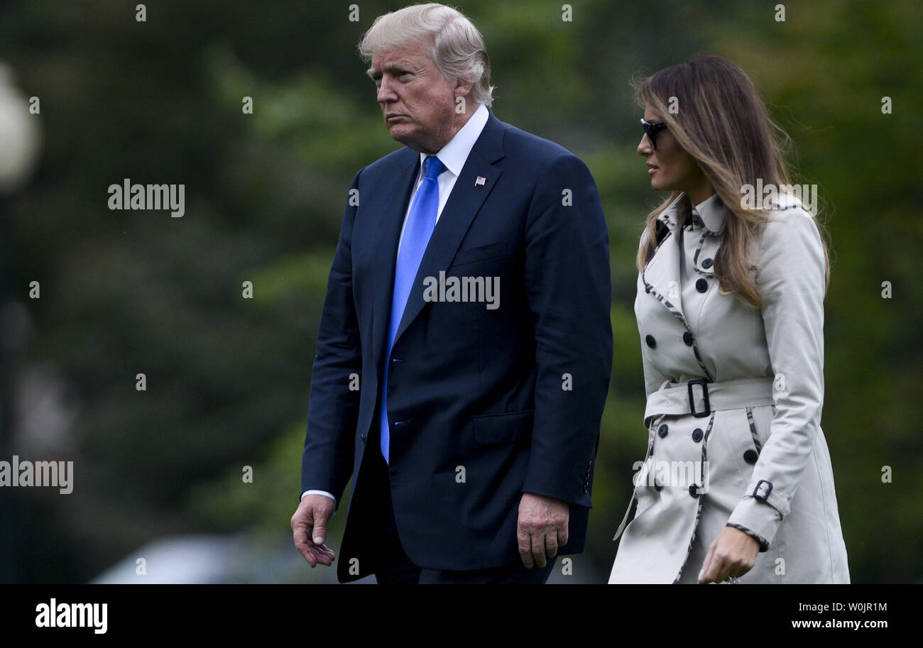 U.S. President Donald Trump and First Lady Melania Trump arrive at the ...