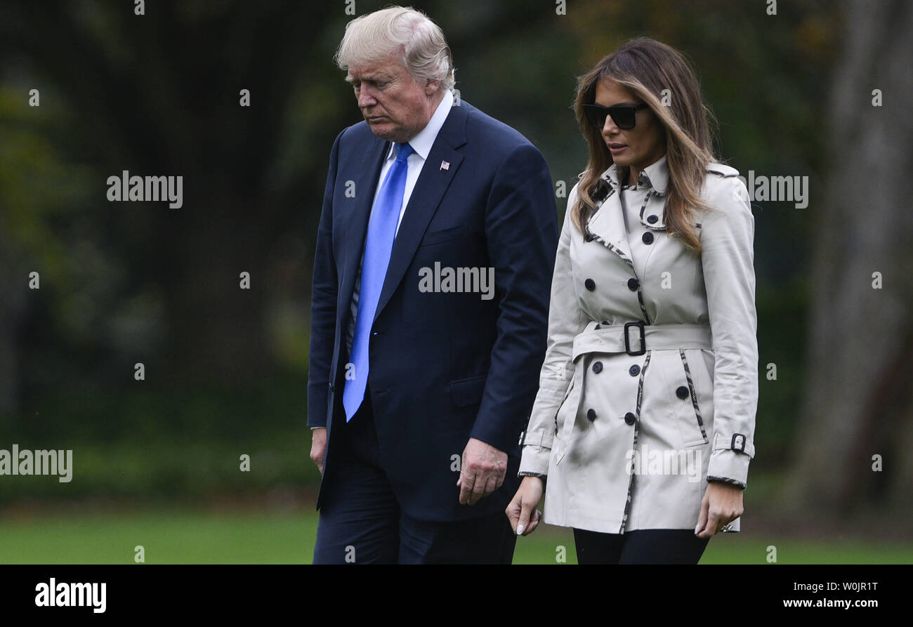 U.S. President Donald Trump and First Lady Melania Trump arrive at the ...