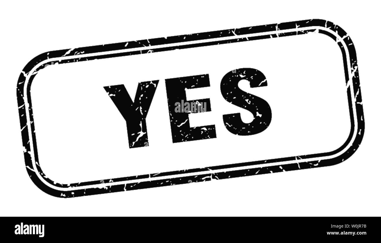 Yes grunge stamp Black and White Stock Photos & Images - Alamy