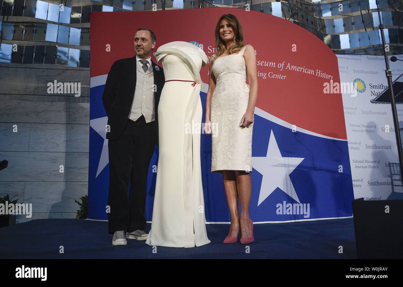 First Lady Melania Trump and designer Herve Pierre present the First ...