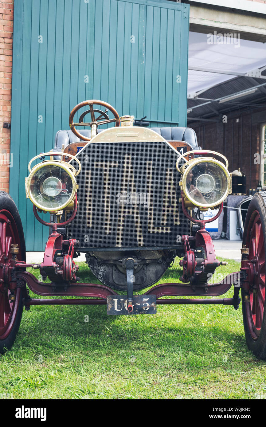 1907 Itala 40HP car at Bicester Heritage Centre super scramble event ...