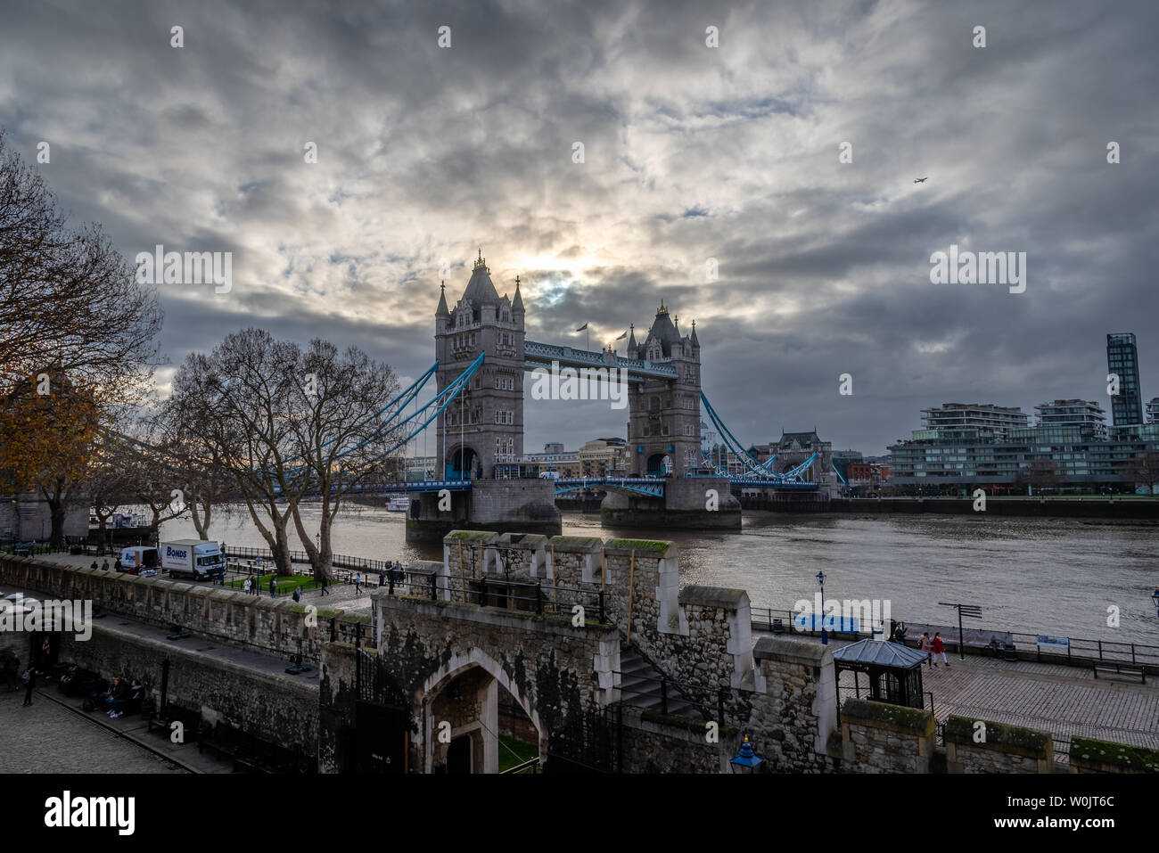 LONDON, ENGLAND, DECEMBER 10th, 2018: Tower Bridge in London, the UK ...