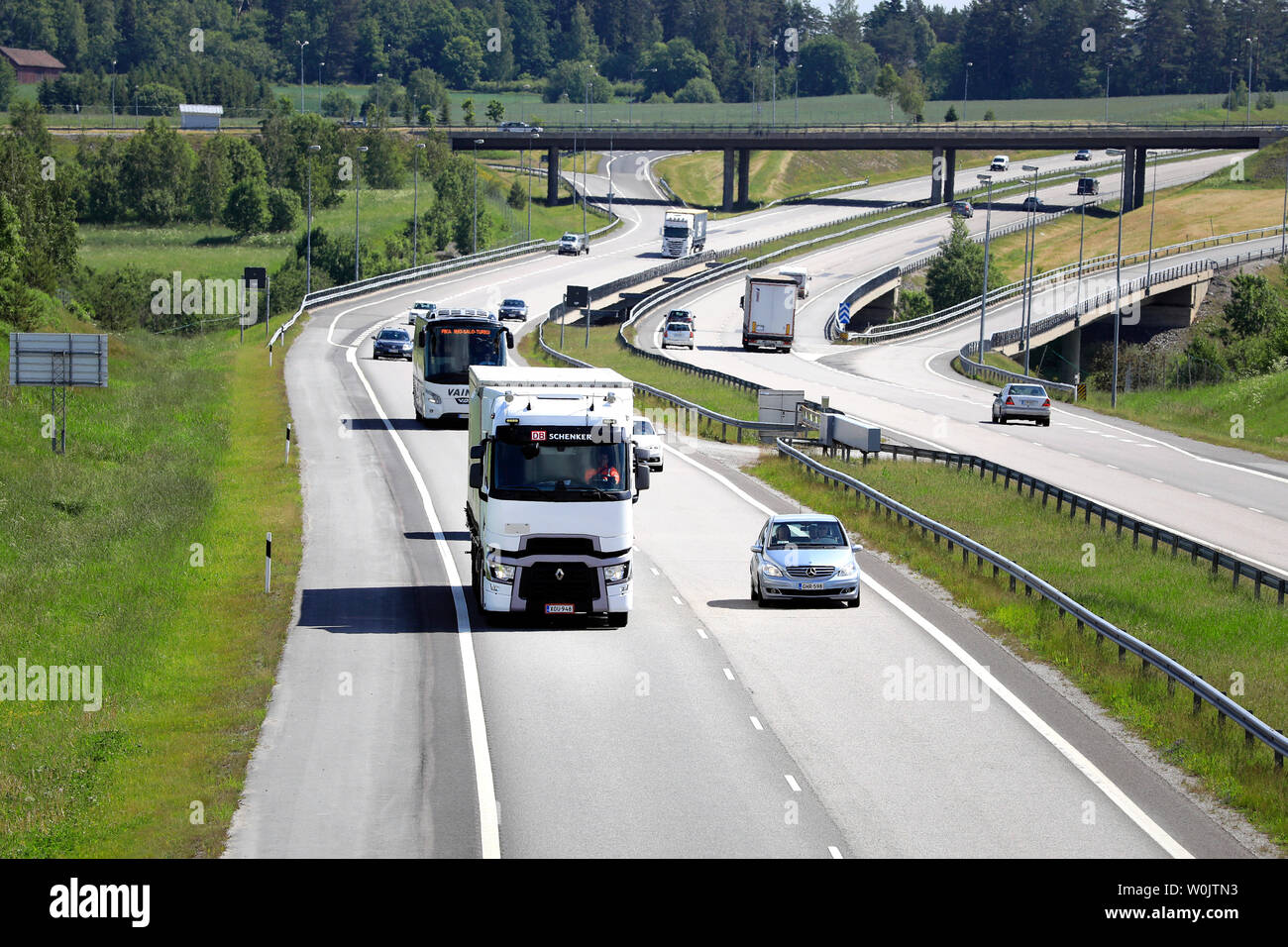 Cars and freight trucks hi-res stock photography and images - Alamy