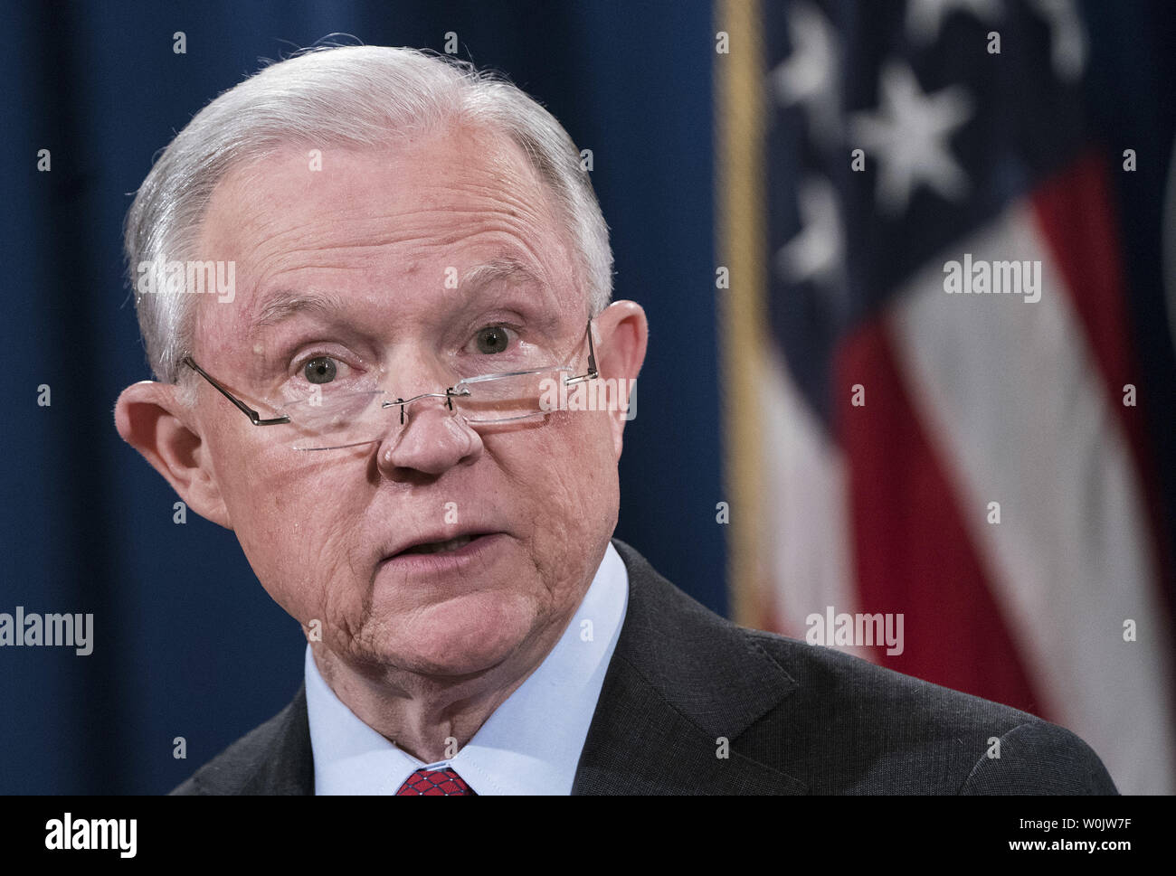 Attorney General Jeff Sessions delivers remakes on the Department's ...