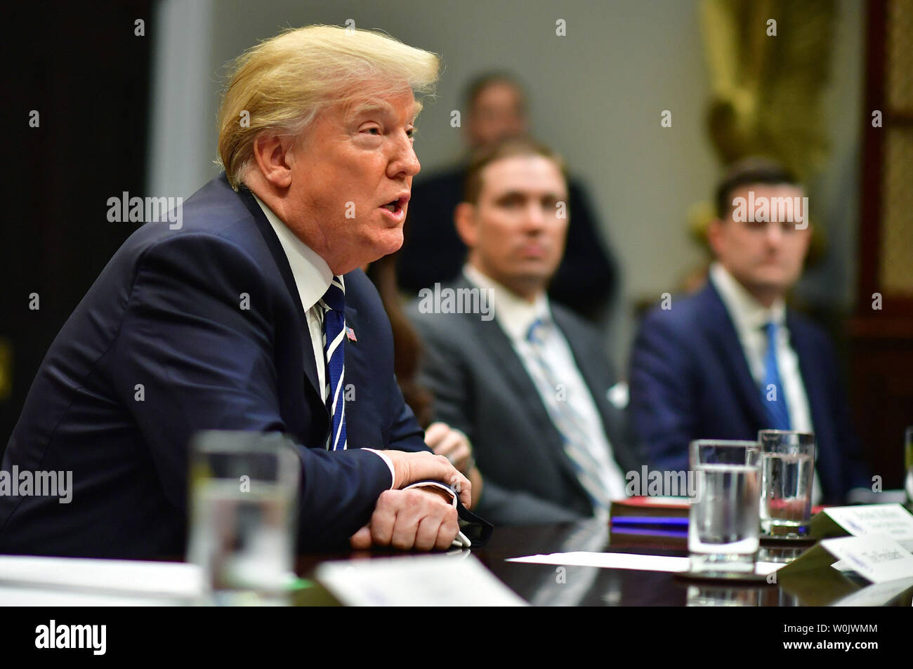 President Donald J. Trump holds a prison reform roundtable in the ...